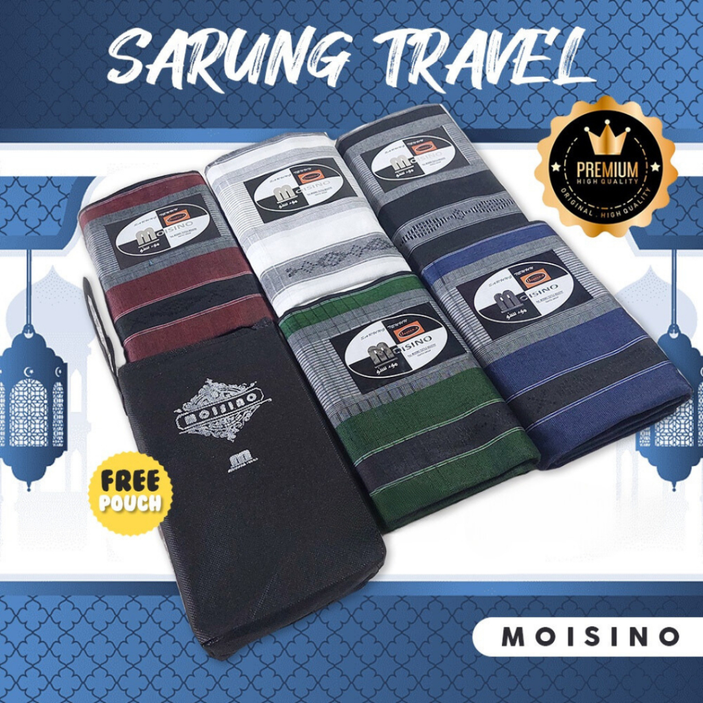 Jual Sarung Travel Premium Dewasa Plus Kantong (Pouch) Sarung Tenun ...