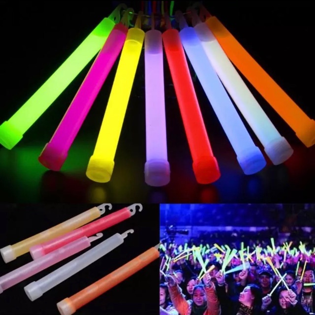 Jual COD Glow Stick Terang 6 Inch 1 Pcs / Glow in The Dark / Gelang ...
