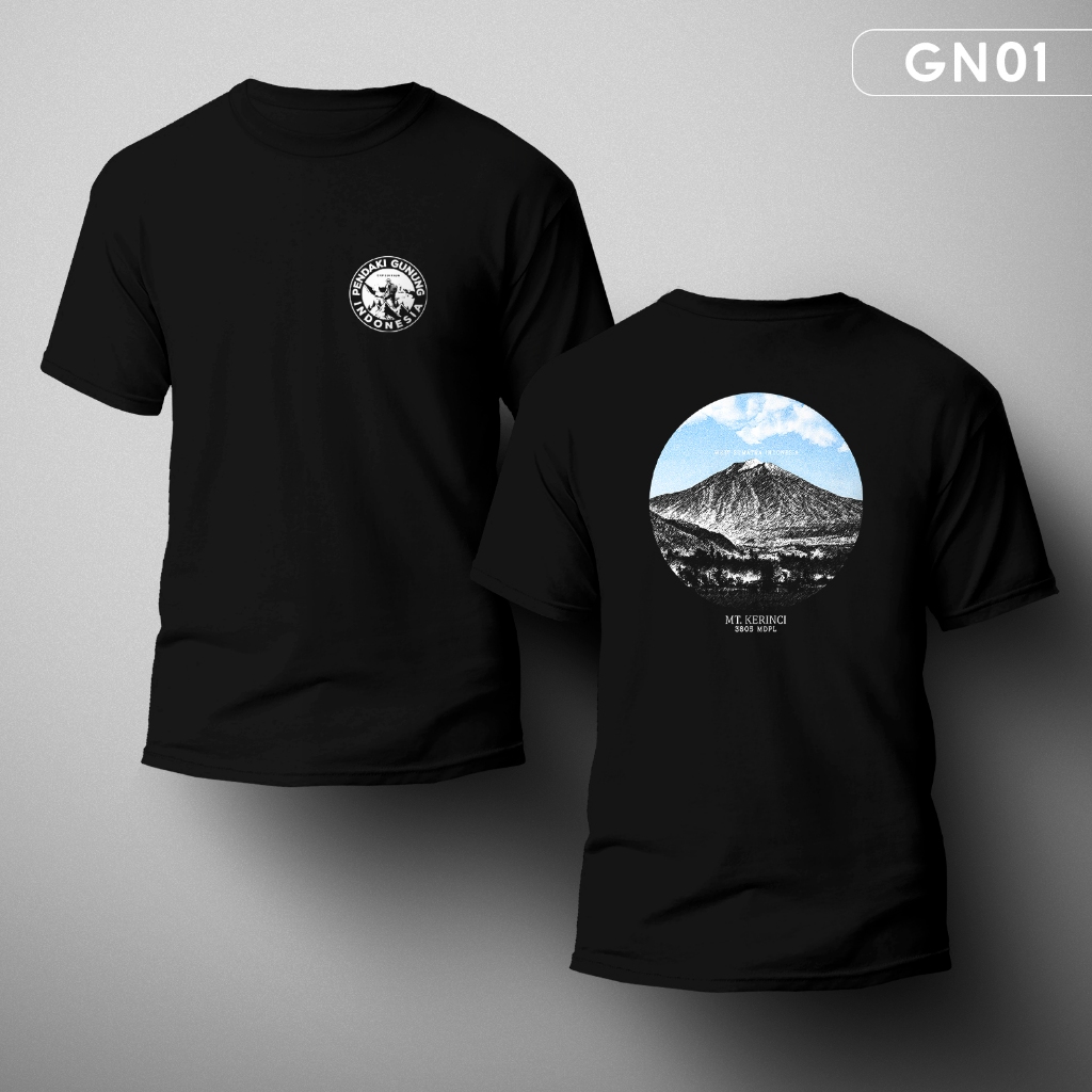 Jual Kaos Distro Pria Lengan Pendek Hitam Premium Tema Gunung (GN ...