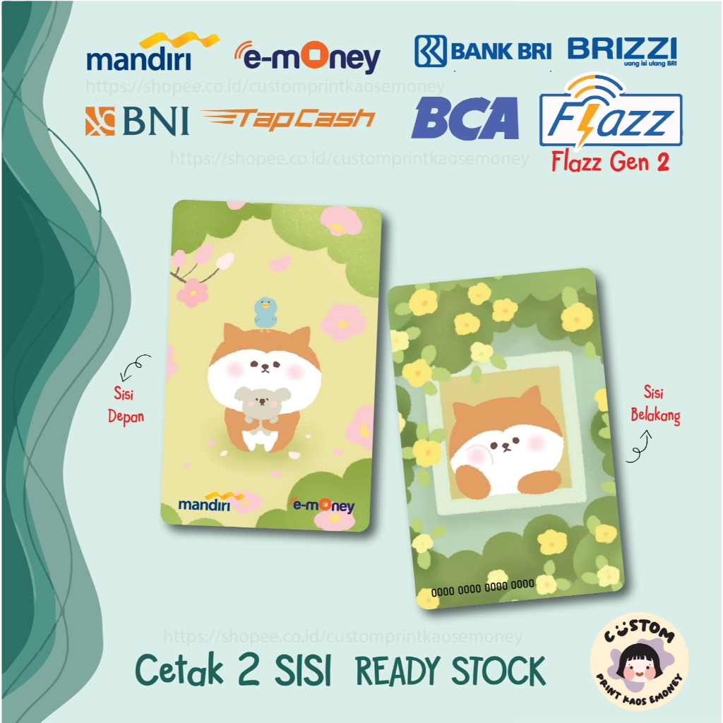 Jual KARTU E MONEY E TOLL ANIMAL HAPPY DOGGY SHIBA DOG CUTE GARDEN ...