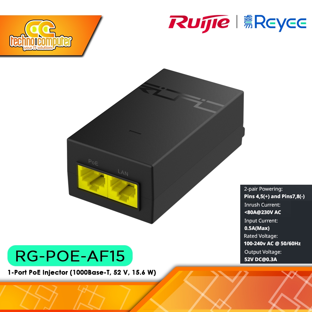 Jual POE ADAPTER RUIJIE/REYEE RG-POE-AF15 POE INJECTOR | Shopee Indonesia