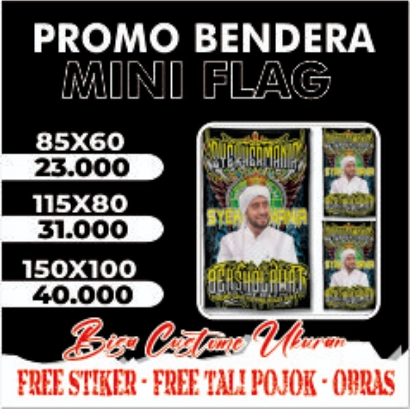 Jual PROMO BENDERA CUSTOME / BENDERA SHOLAWAT / BENDERA SUPORTER ...