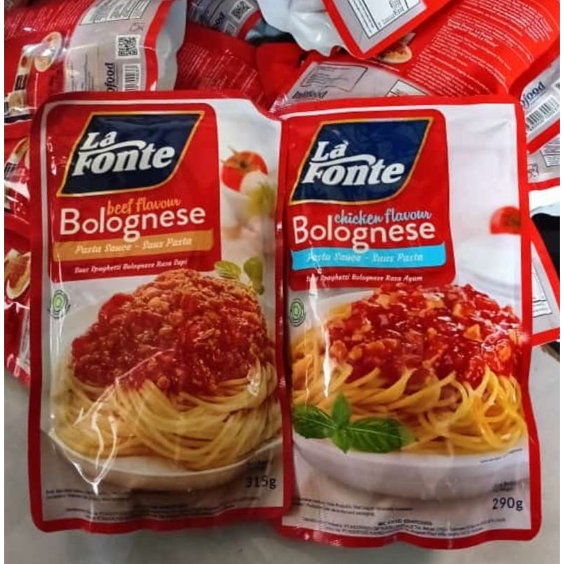 Jual Lafonte saus bolognese beef 315gr dan chiken 290 gr exp 2026 ...
