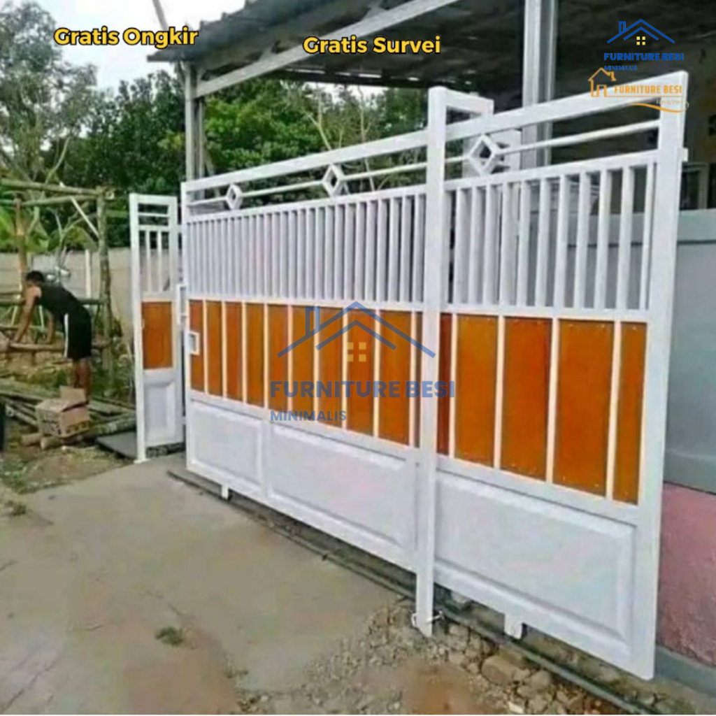 Jual Pagar besi rumah minimalis modern / Pagar besi minimalis / Pagar ...