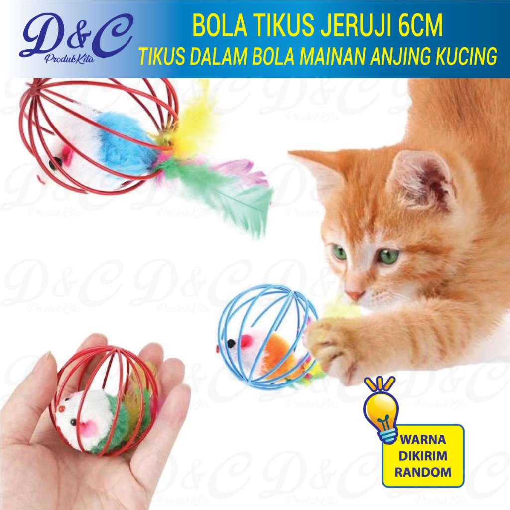 Jual MAINAN TIKUS JERUJI - Mainan Kucing Bola Jeruji Isi Tikus Cat Toy ...