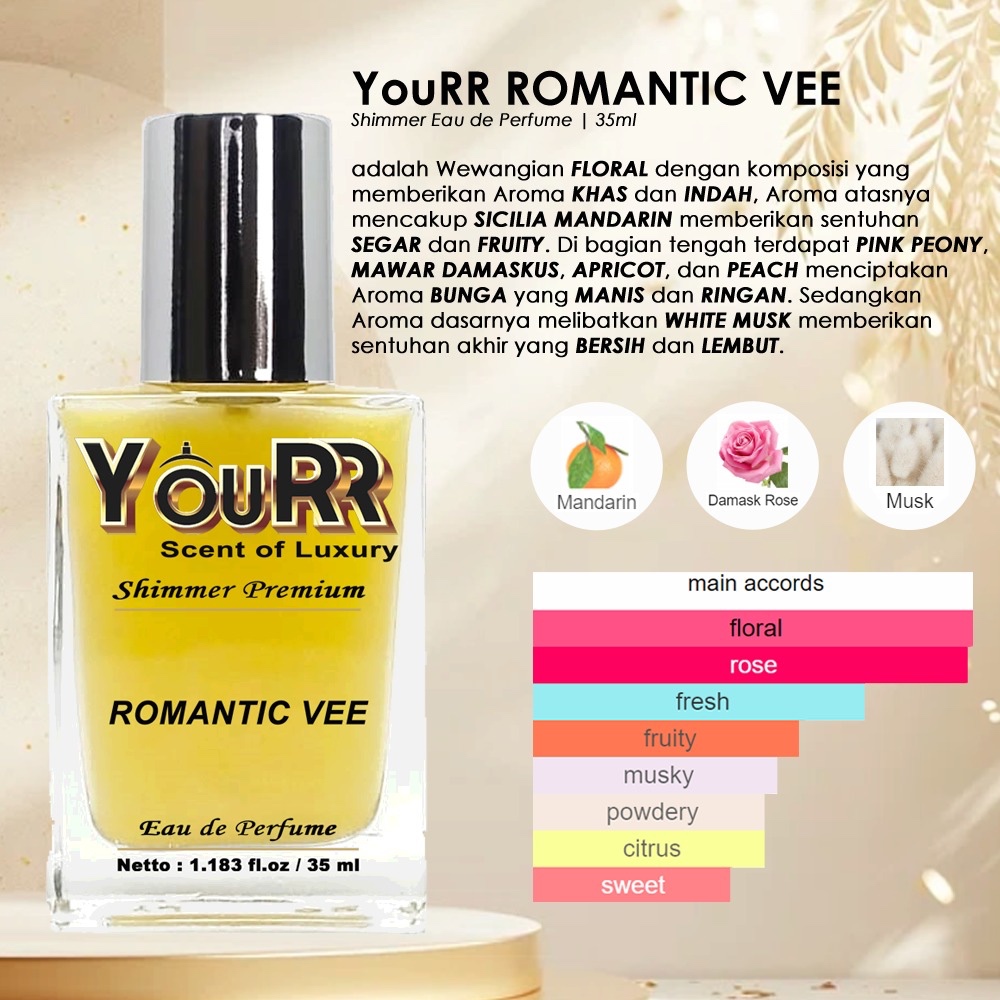 Jual Perfume YouRR ROMANTIC VEE | Shopee Indonesia