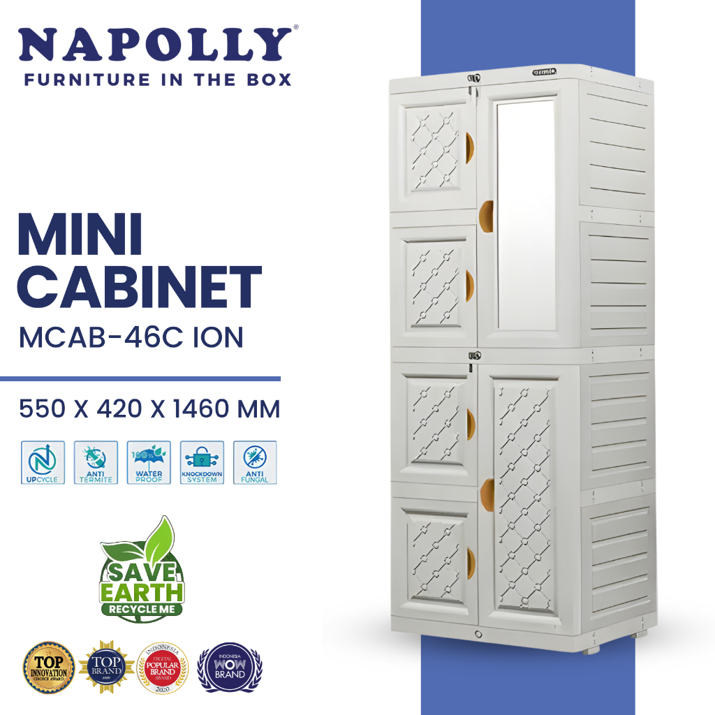 Jual Lemari Plastik Napolly Mini Cabinet MACB 46 | Shopee Indonesia