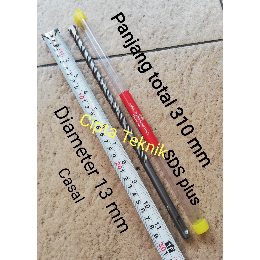 Jual Mata Bor Beton 13mm x 310mm SDS Plus Casal Asli hammer drill bit ...