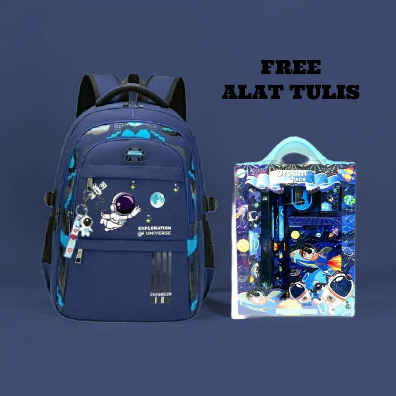Jual Tas sekolah anak laki laki SD SMP astronot tas ransel anak banyak bonus tebal | Shopee ...