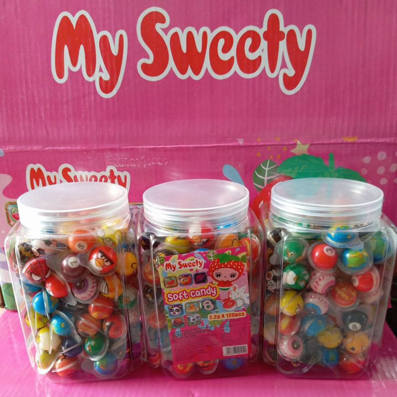 Jual Permen Lunak Mini My Sweety 1 toples isi 120 pcs | Shopee Indonesia