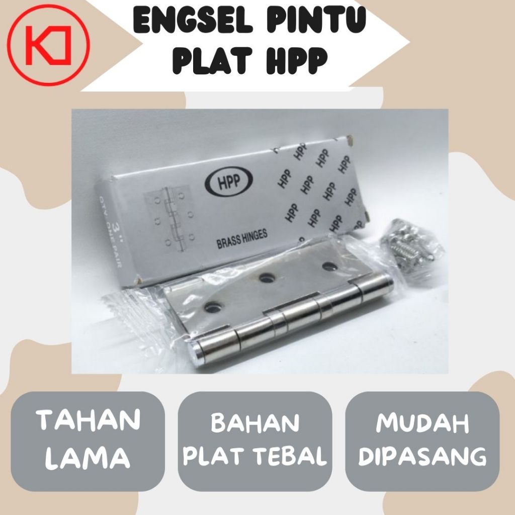 Jual Engsel Plat HPP (Engsel Pintu / Engsel Jendela) - Putih | Shopee ...