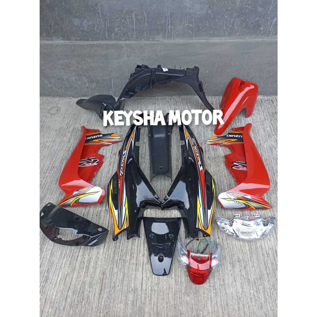 Jual FULL BODY SUZUKI SMASH LAMA OLD 110 WARNA MERAH HITAM | Shopee ...