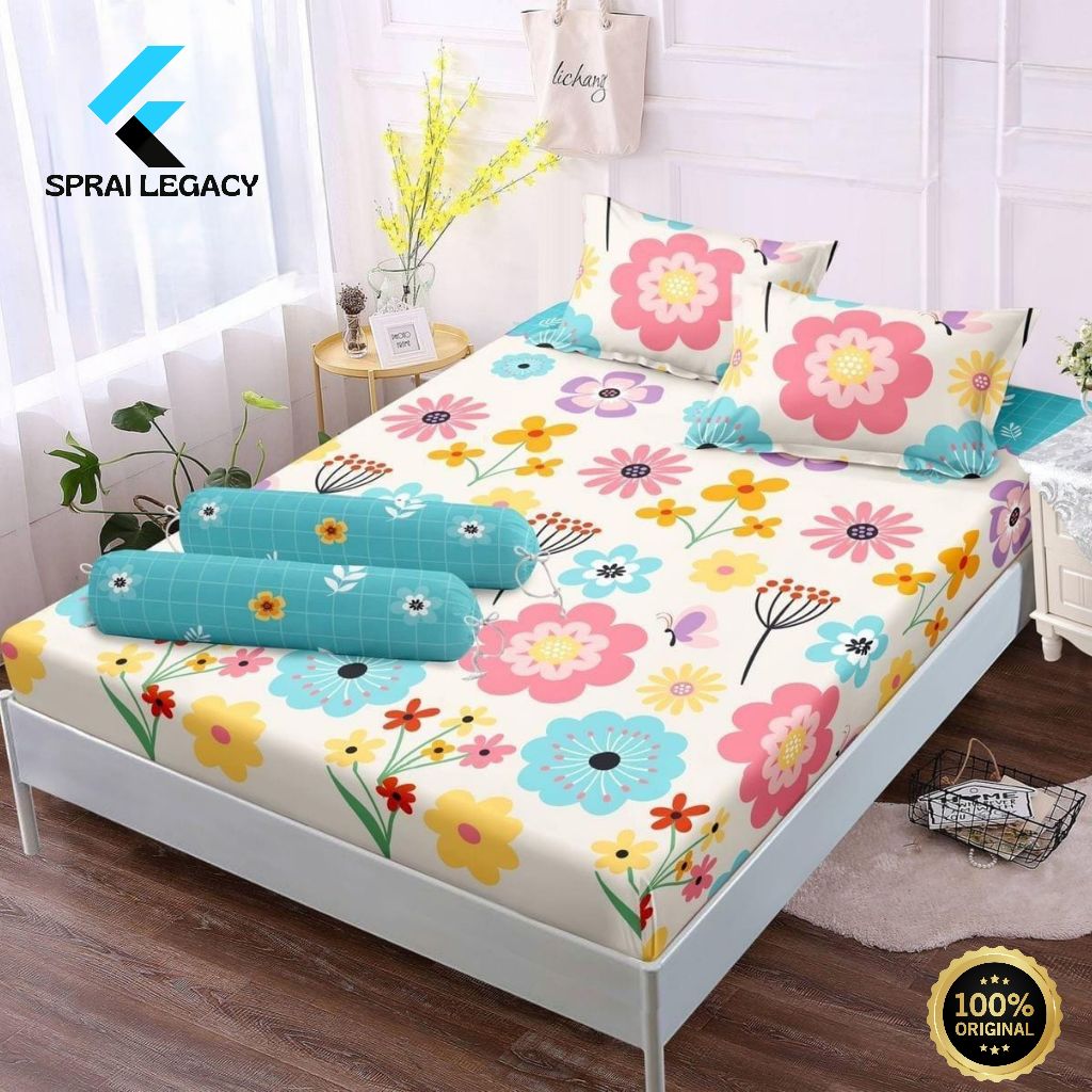 Jual [DISKON 10.10 ] SPREI SET MOTIF CLAUDIA UK.NO 1 2 3 & JUMBO BAHAN ...