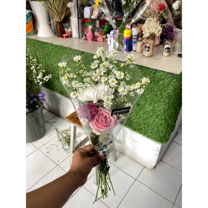 Jual bunga asli / segar 1 ikat kecil isi random khusus instan gojek ...