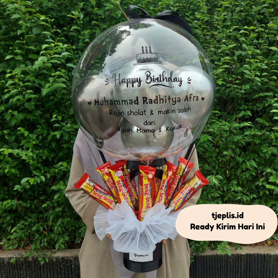 Jual [Ready/Tidak PO] Bouquet Balon Snack Balon Bucket Snack isi BENG ...
