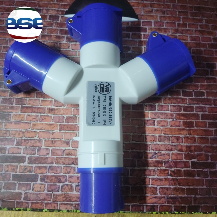 Jual MOBILE MOUNTING SOCKET and plug CABANG 3 3Pin 16A CEE-1013 3 Pin ...