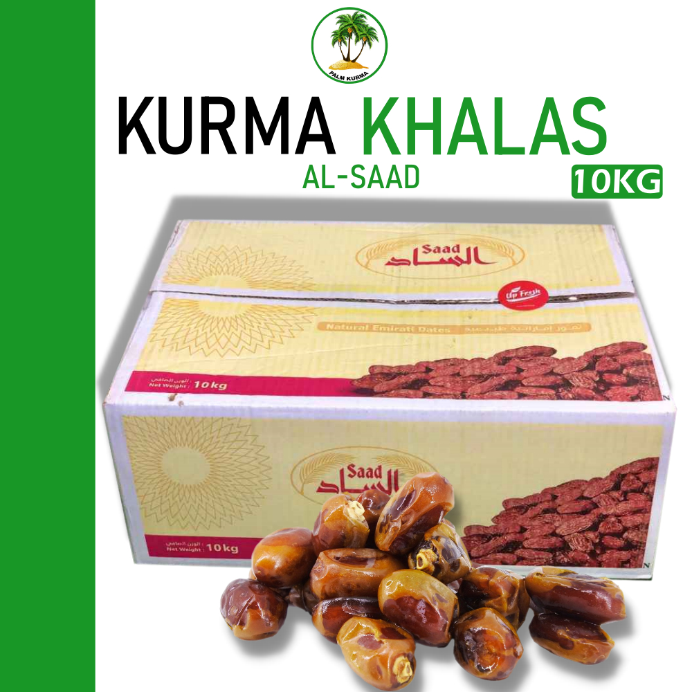 Jual Kurma Khalas AL-SAAD [10KG] || Kurma Khalas Original Premium ...