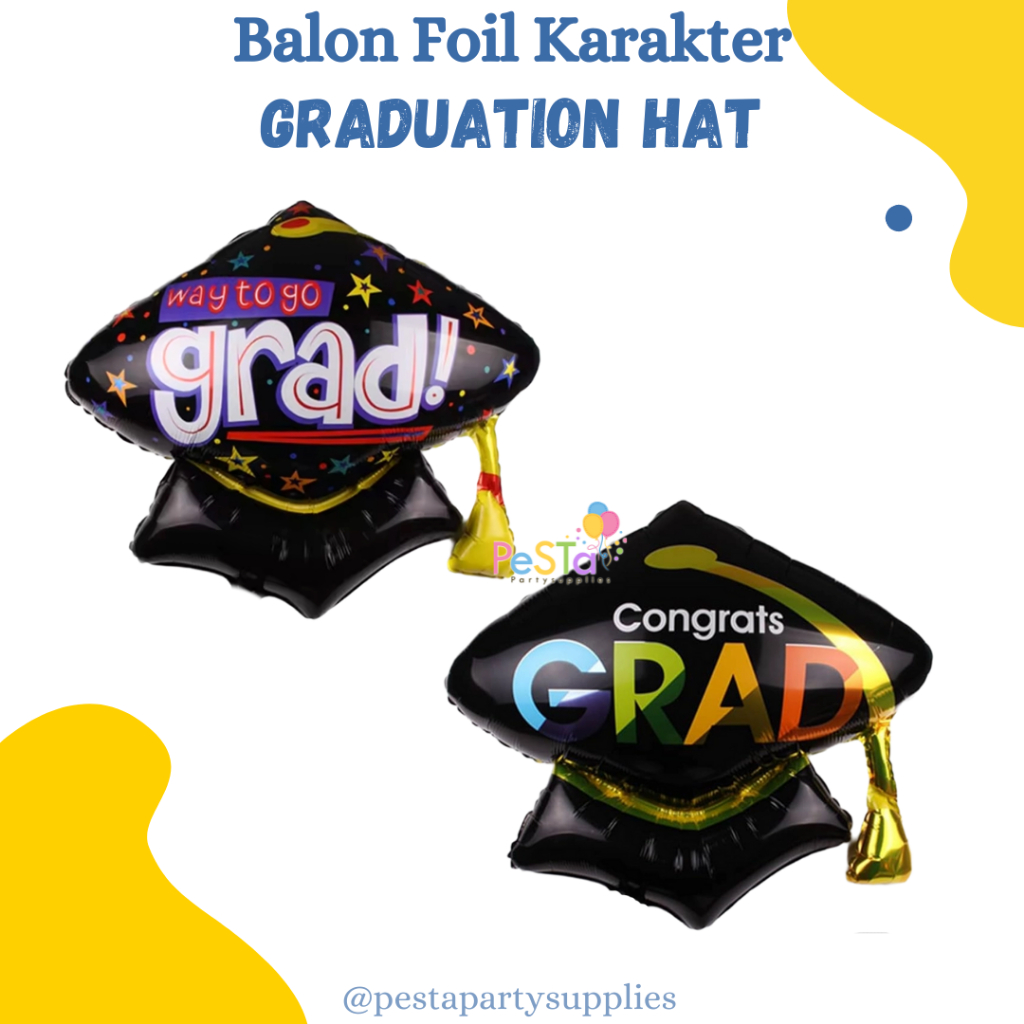 Jual Balon Foil Tema Wisuda/Graduation Karakter Topi Wisuda Jumbo ...