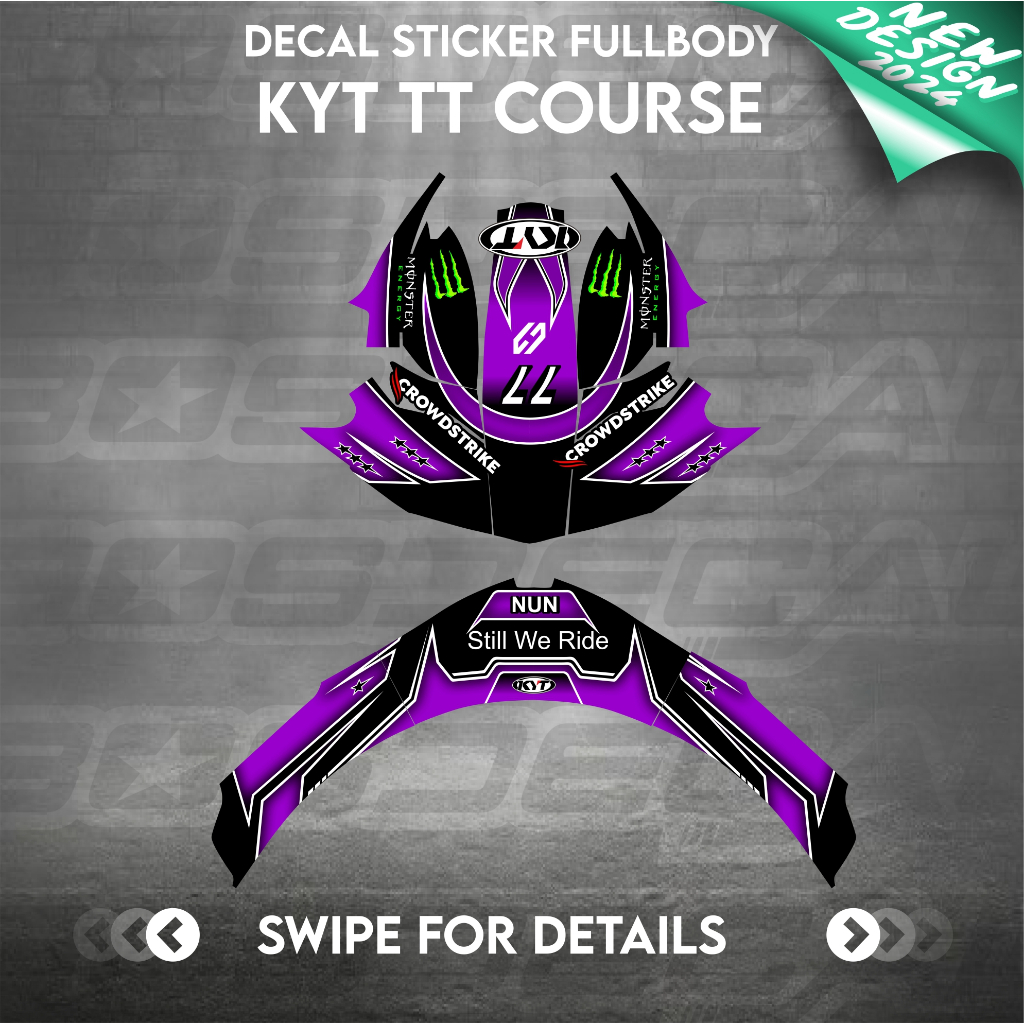 Jual Sticker decal helm KYT TTCOURSE TTC TTCOURSE HAMILTON decal helm ...