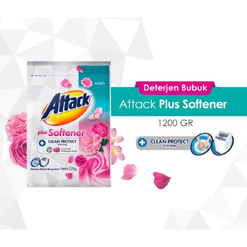 Jual ATTACK Plus Softener 1200 gr Detergent Bubuk | Shopee Indonesia