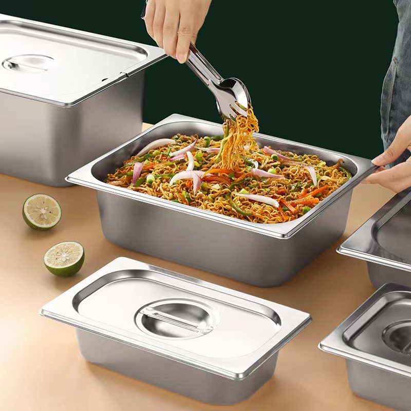 Jual 304 Food tray/stainless steel food tray/set of containers and lids ...