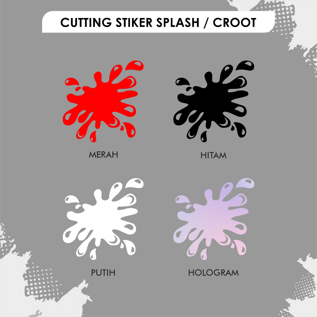 Jual stiker motor dan helm gambar percikan air | splash | croot tanpa ada minimal order | Shopee ...