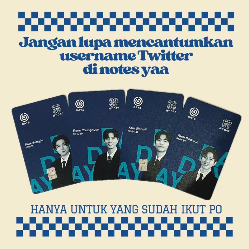 Jual CO KHUSUS ID CARD DAY6 | Shopee Indonesia