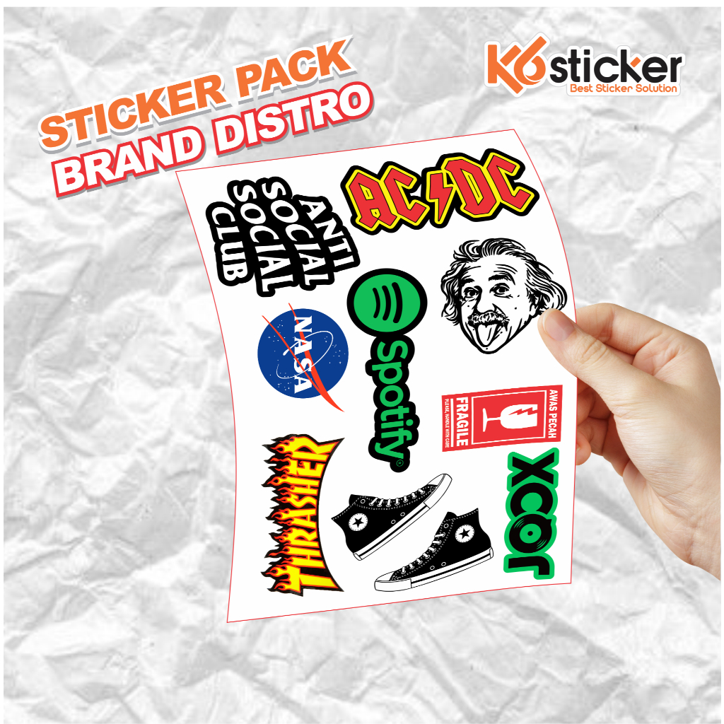 Jual Sticker Pack Brand Distro Aesthetic | Shopee Indonesia