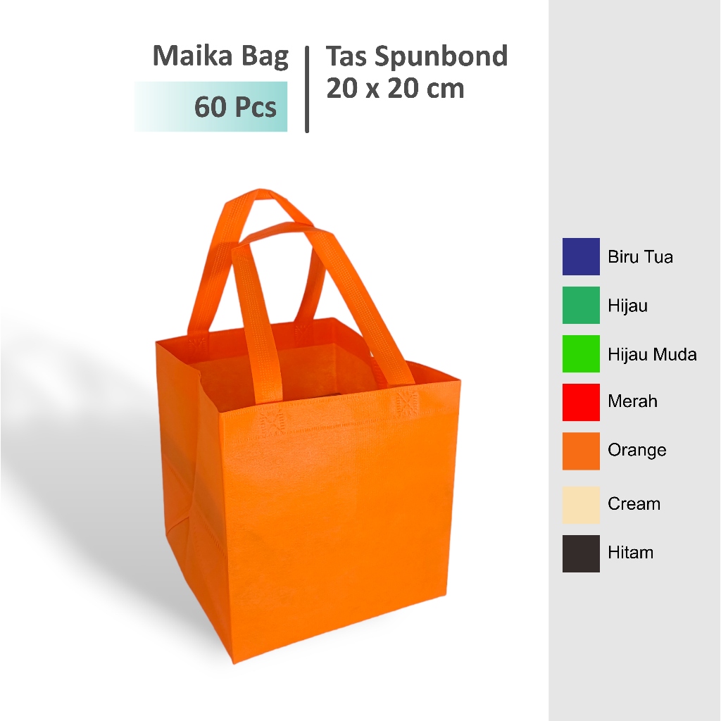 Jual (60 Pcs) Tas Hajatan 20x20 cm / Tas Box 20x20 / Tas Hajatan Spunbond | Shopee Indonesia