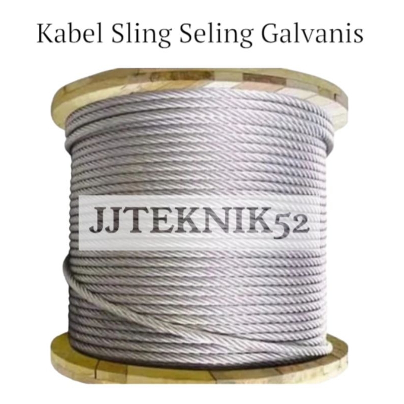 Jual Kawat Seling Galvanis 6x7 HC 12mm / Wire Rope Galvanized 6x7 HC 12mm | Shopee Indonesia