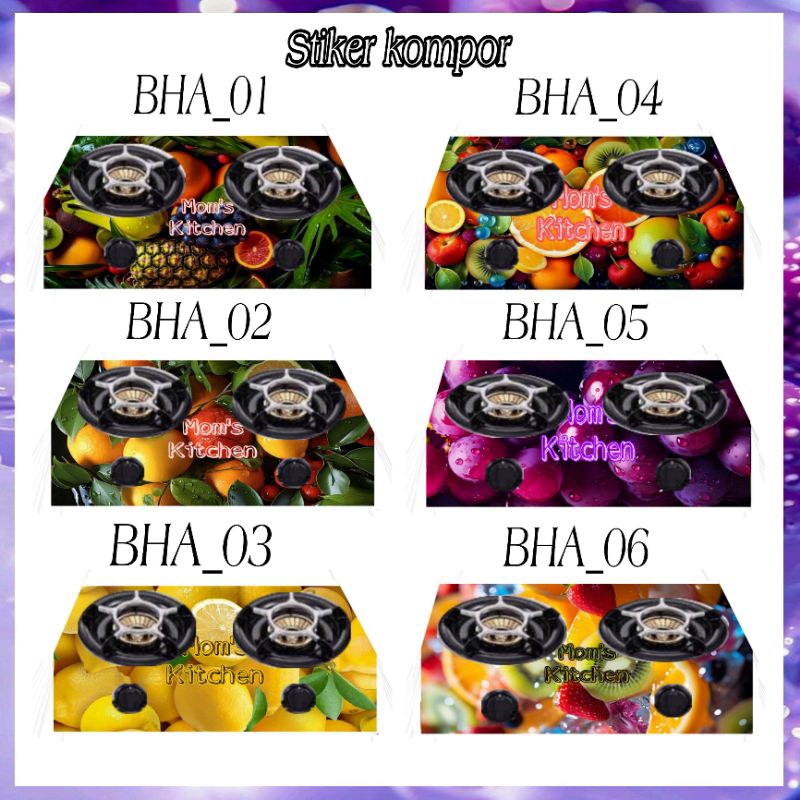 Jual Stiker kompor 1 tungku / stiker kompor 2 tungku motif buah | Shopee Indonesia