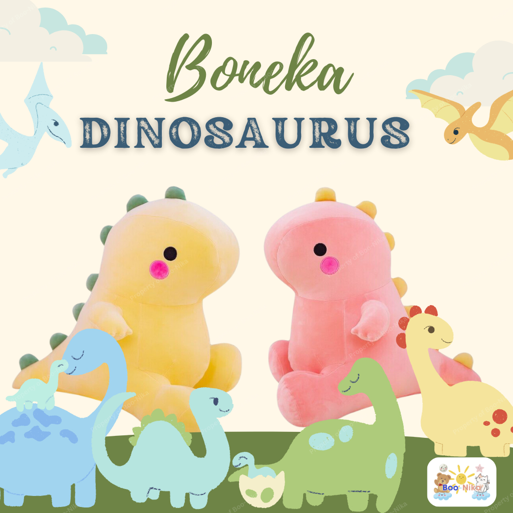 Jual Boo-Nika Official Boneka Dinosaurus 4 Warna - Cocok buat kado ...