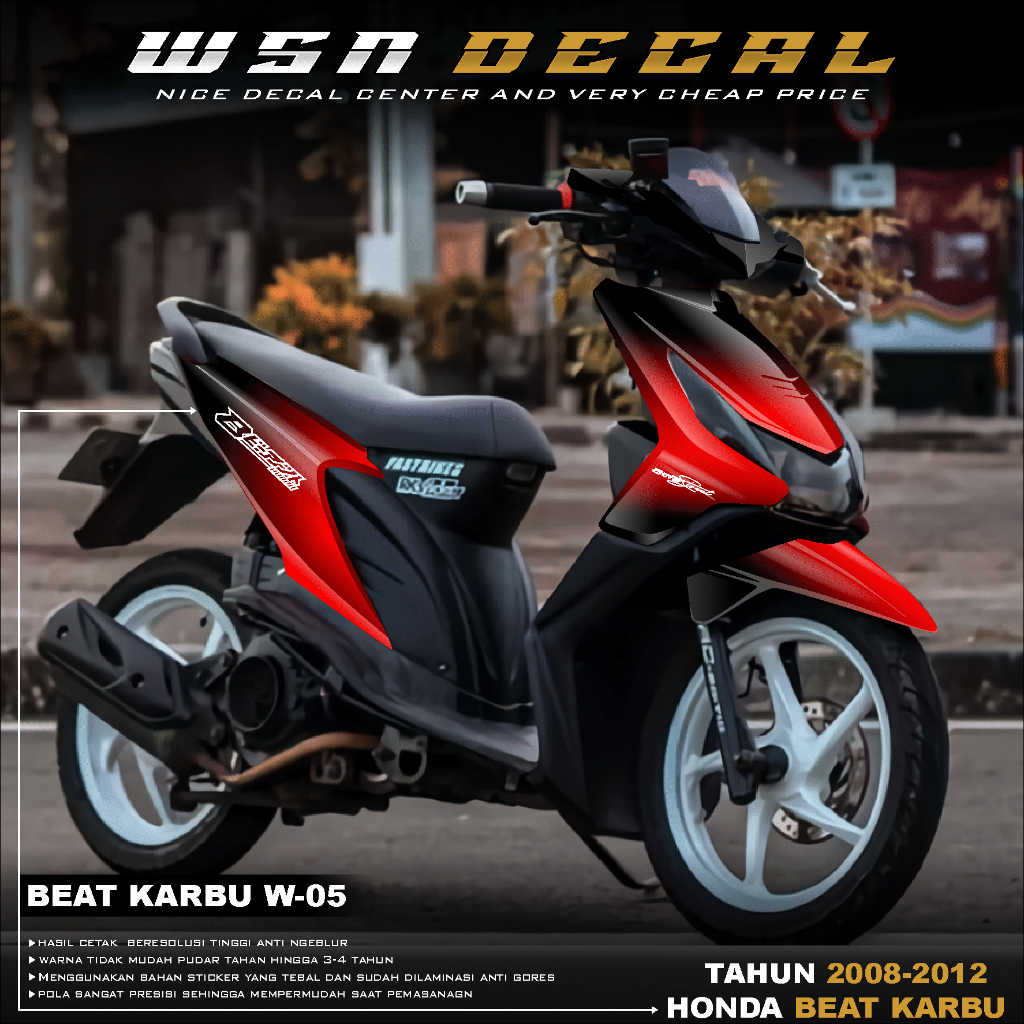 Jual (PROMO) Decal Sticker BEAT KARBU 2008 - 2012 FULL BODY - Stiker ...