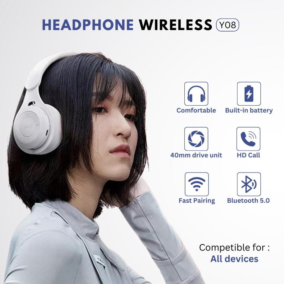 Jual EFe Headphone Wireless Y8 Macaron Bluetooth Headphone Paling ...