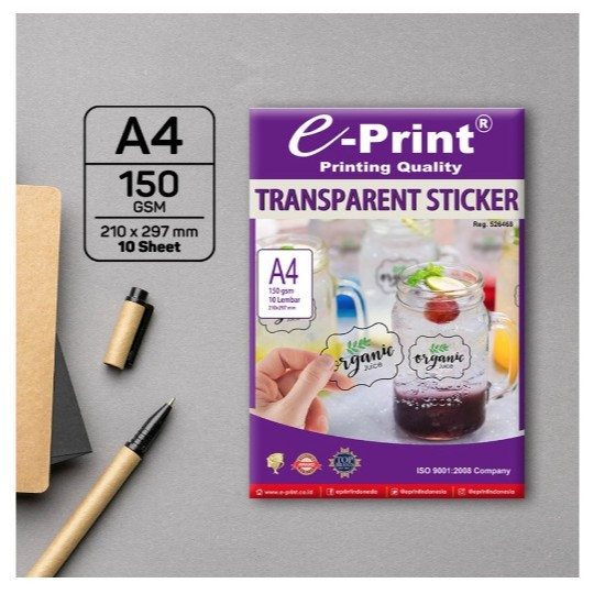 Jual STICKER TRANSPARAN / STIKER BENING / STICKER TRANSPARENT A4 E ...