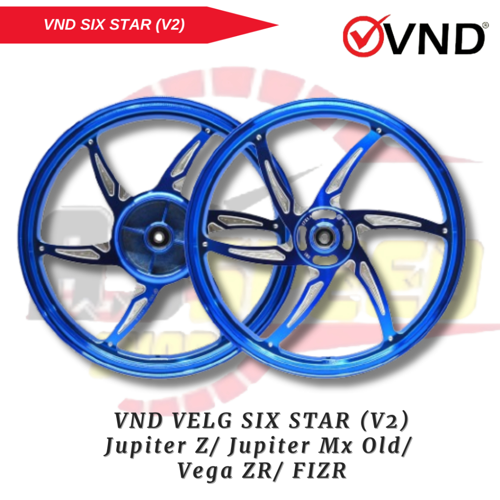 Jual VND Velg Racing Six Star V2 Jupiter Z/ Jupiter Mx Old/ Vega ZR ...