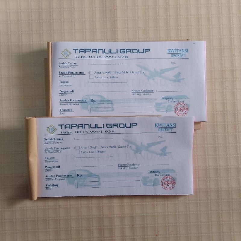 Jual kwitansi taxi bandara custom ukuran 1/3 | kwitansi taxi bandara Soekarno-Hatta I Kwitansi ...