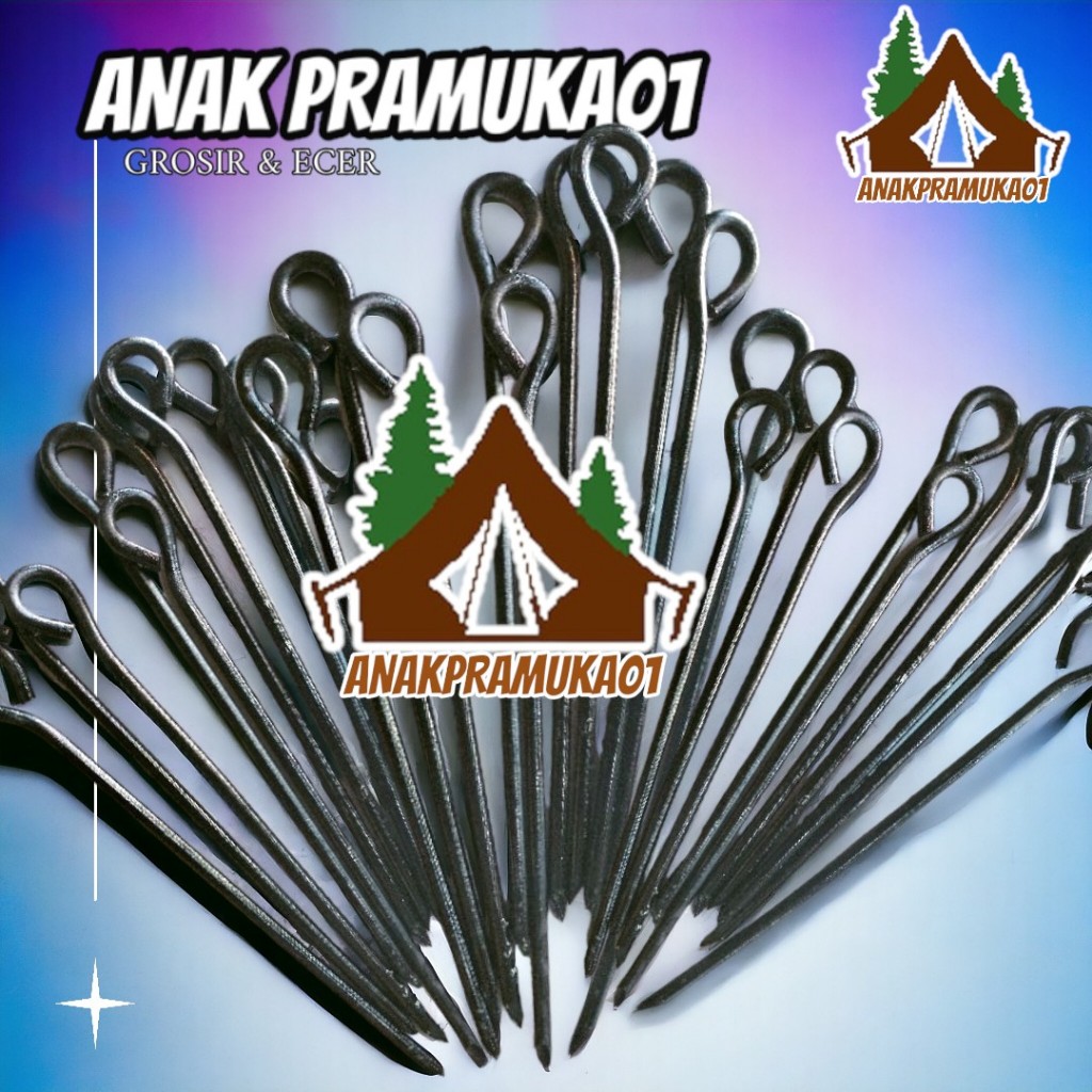 Jual Patok tenda besi 20 cm / pasak tenda besi 30 cm | Shopee Indonesia