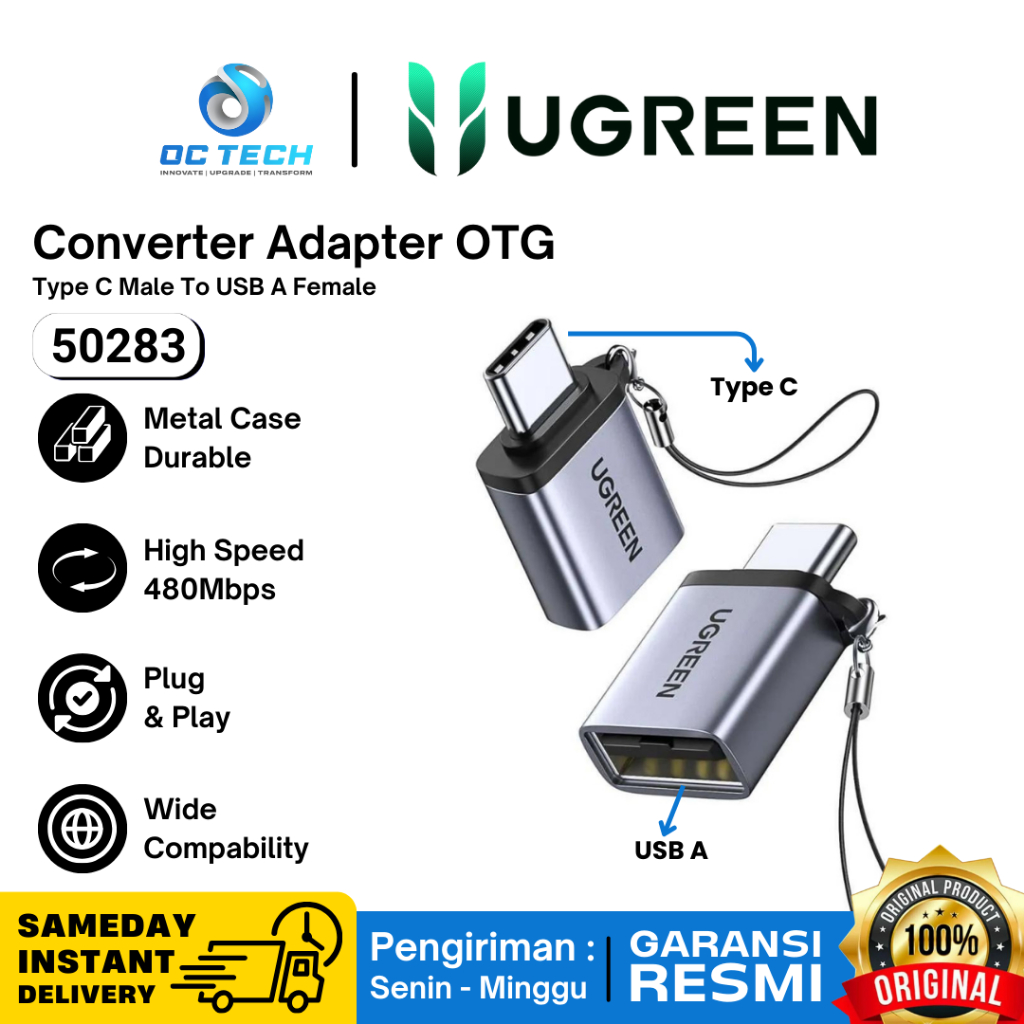 Jual UGREEN OTG Type C to USB A 3.0 Converter Adapter OTG Type C for ...