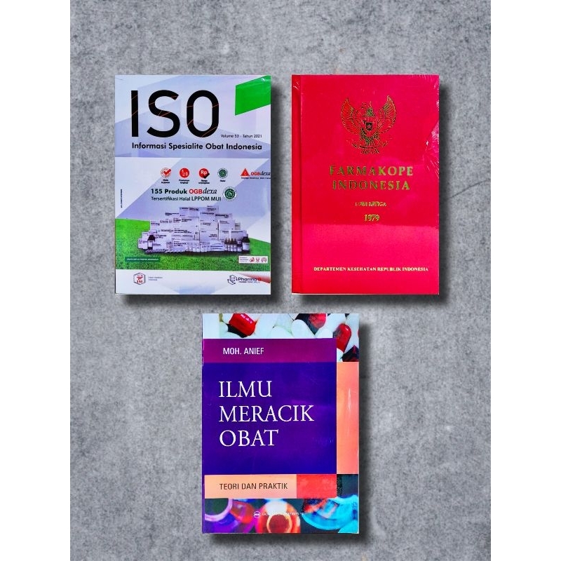 Jual PAKET 3 BUKU FARMASI ( FARMAKOPE EDISI 3 | ISO OBAT VOL.53 | IMO ) | Shopee Indonesia