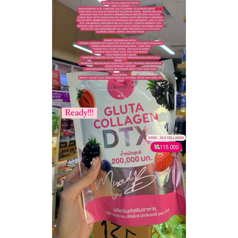 Jual JOJI GLUTA COLLAGEN DTX BANGKOK | Shopee Indonesia