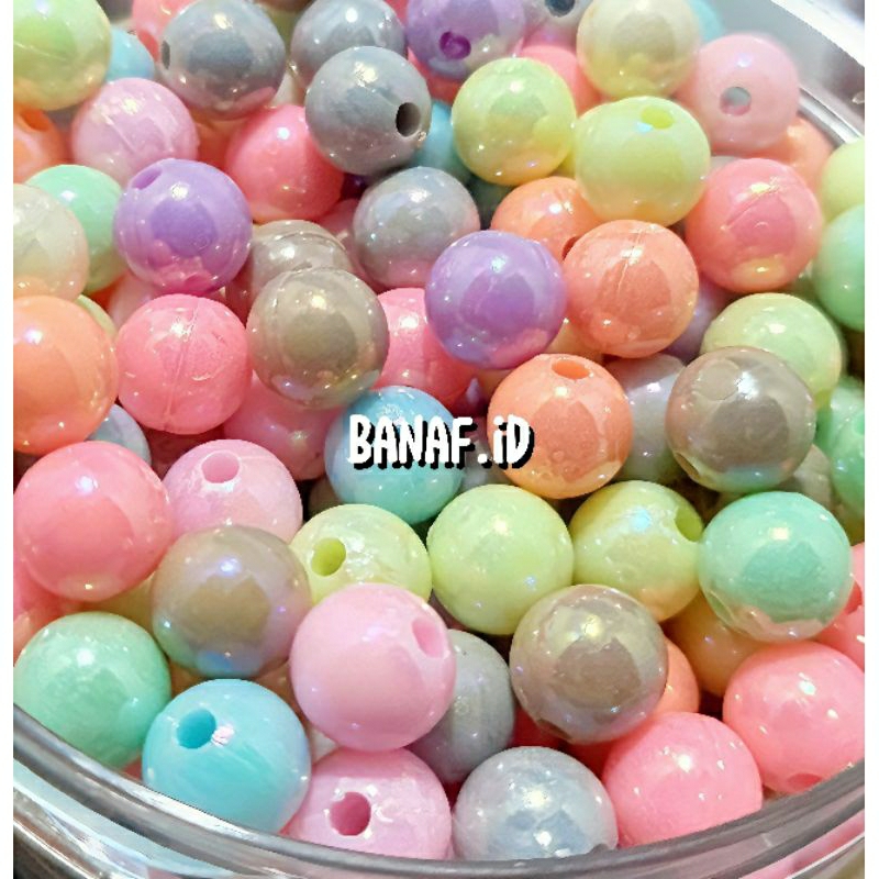 Jual manik Mote Bulat Pastel Glow Mix | Manik Mote Beruang Pastel Glow Mix 10mm 15gr 25gr ...