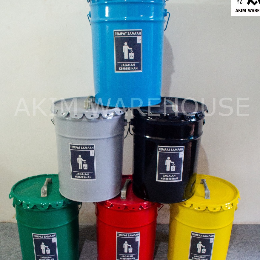 Jual KF7 Tong Sampah Besi 25 Liter Model Ember Pembakaran Sampah ...