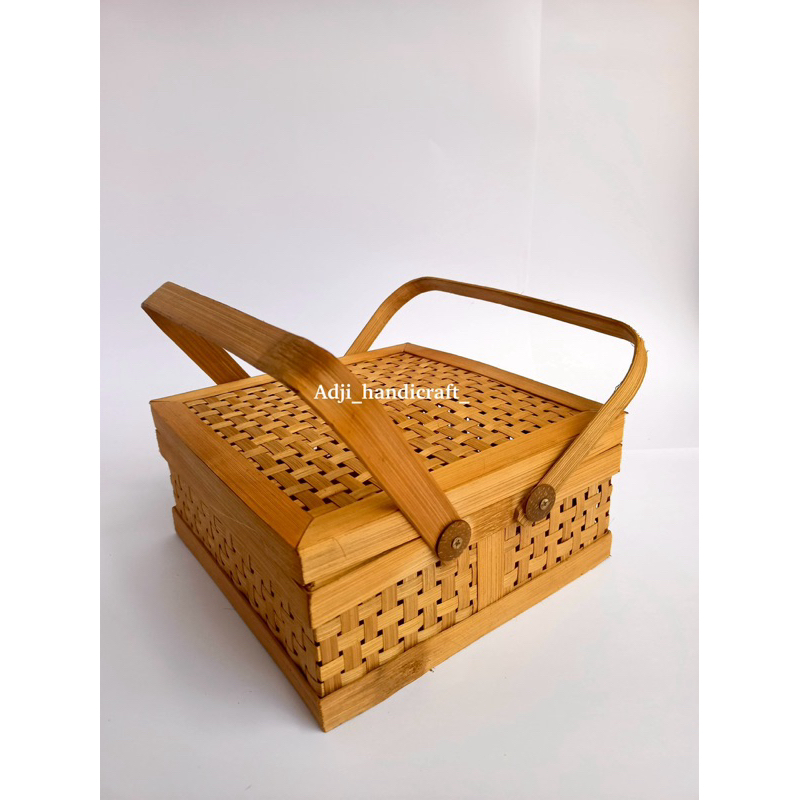 Jual Rantang Bambu | Rantang Bambu Kotak 25cm | Rantang Bambu Anyaman ...