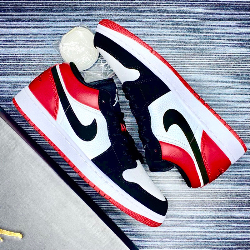 Jual Nike Air Jordan 1 Low “Black Toe” 100% Original Material | Shopee ...