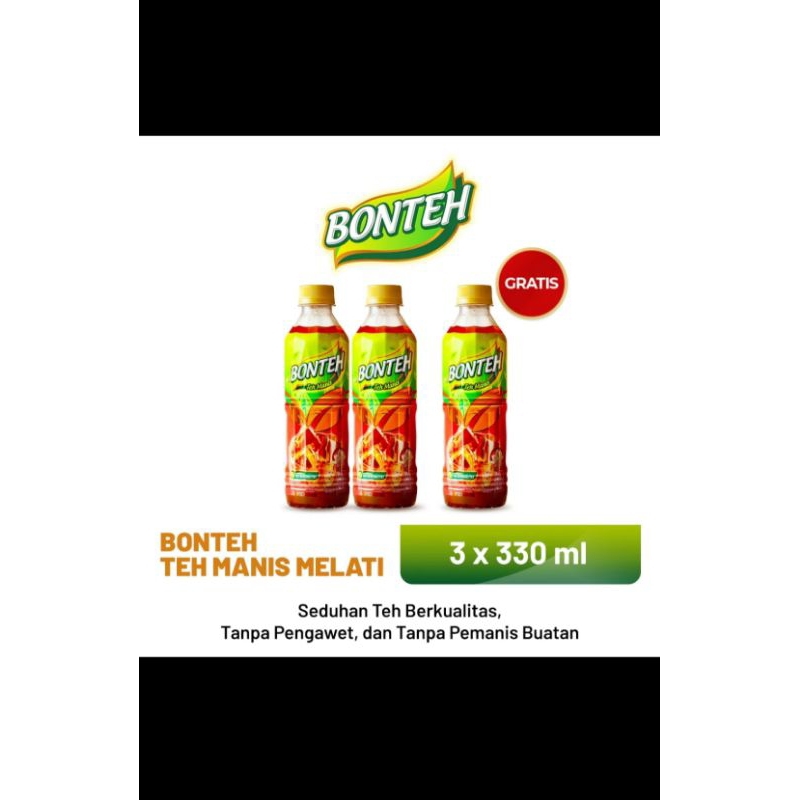 Jual Bonteh minuman teh segar dapat 3 botol | Shopee Indonesia