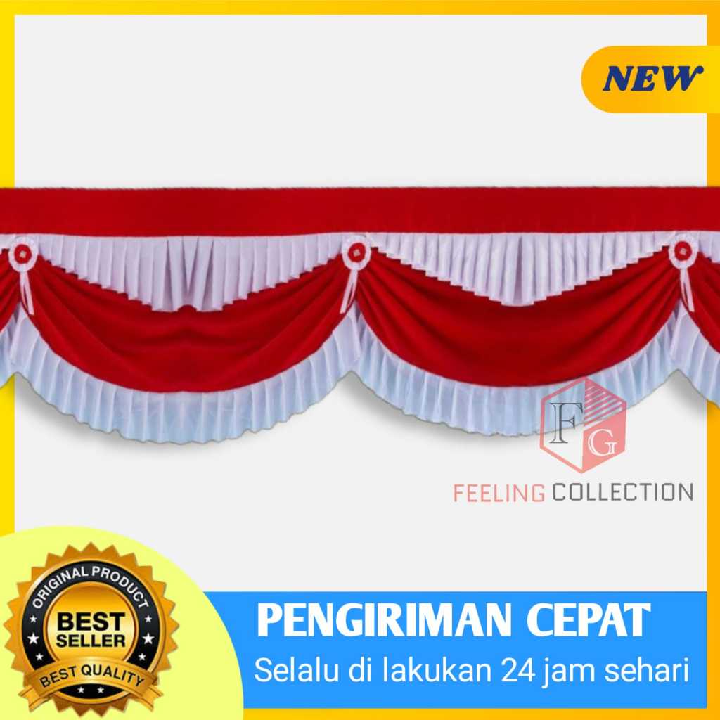 Jual Bendera Background Polos Putih Merah Lidah Untuk Kemeriahan HUT ...