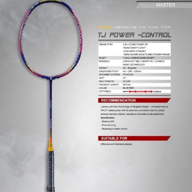 Jual RAKET BADMINTON FELET TJ POWER SPEED CONTROL TJ POWER Original ...