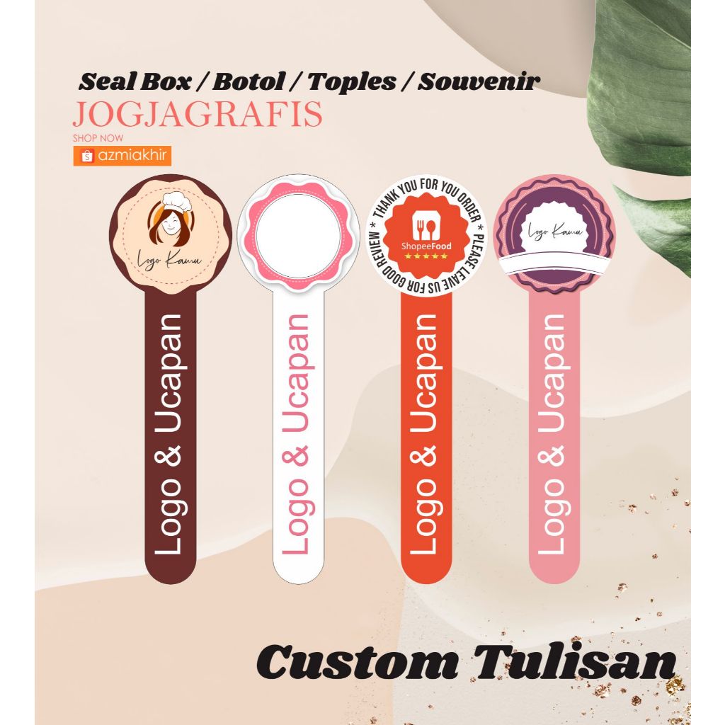 Jual [ 1 pack 150pcs stiker seal ] Stiker Seal botol toples / Label ...