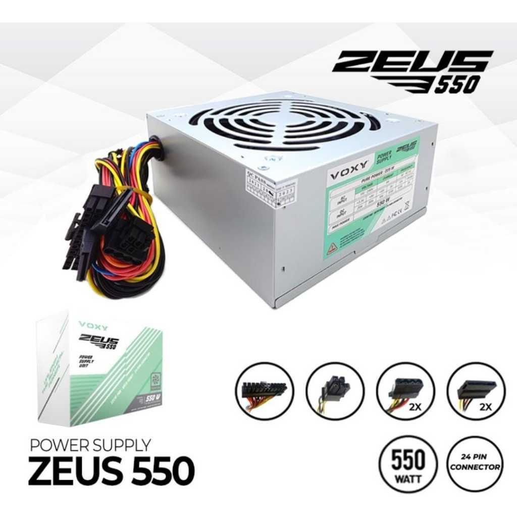 Jual Power Supply Voxy Zeus 550 Watt Fan Besar 12CM | Shopee Indonesia